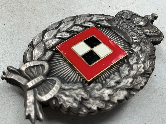 GERMAN BAVARIA WWI Pilot Observer Bavarian Crown Insignia with Markers ...