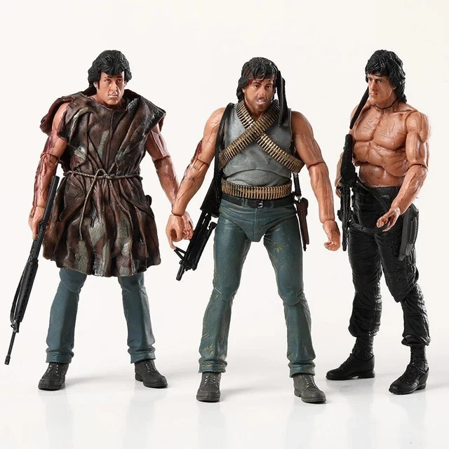 NECA RAMBO FIRST Blood John J Rambo Stallone PVC Action Figure 7 ...