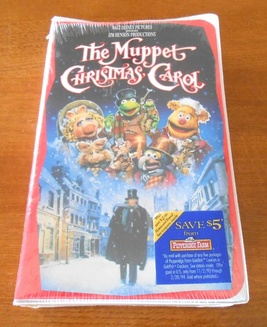 THE MUPPET CHRISTMAS Carol Vintage 1993 Walt Disney Pictures Sealed VHS ...