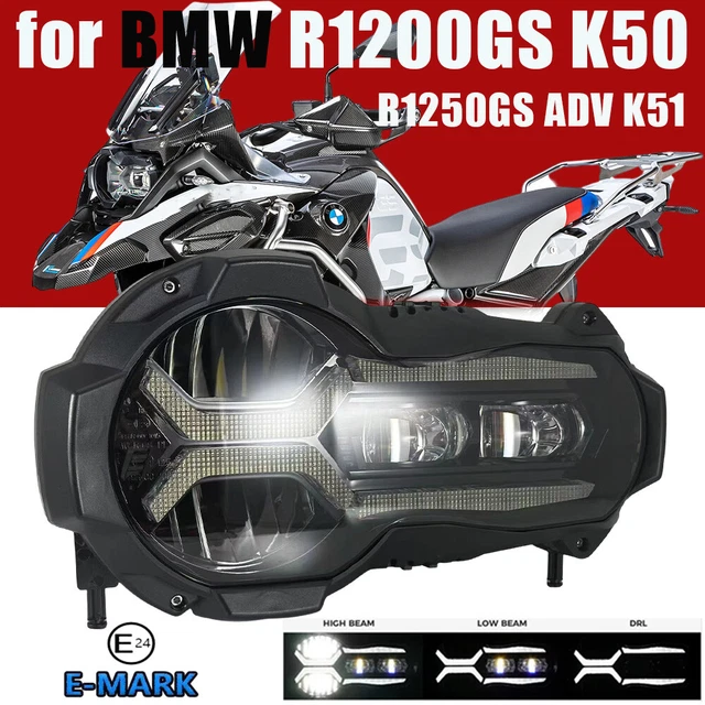 LED SCHEINWERFER HI/LOW Beam mit DRL für BMW K50 R1200GS R1250GS ADV ...