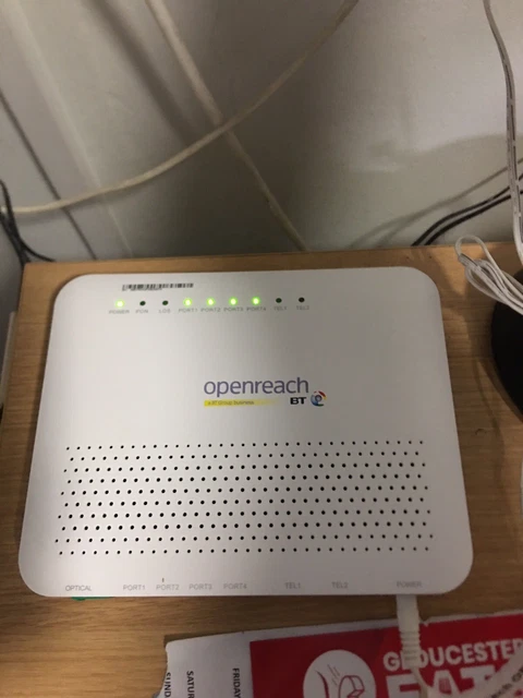 BT OPENREACH HUAWEI EchoLife Fibre Modem - White (HG8240) + Power ...
