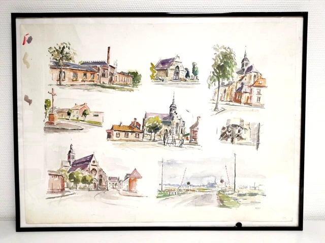 TABLEAU SIGNÉ MICHEL PETIT . aquarelle , Concours d'artiste EUR 100,00 ...