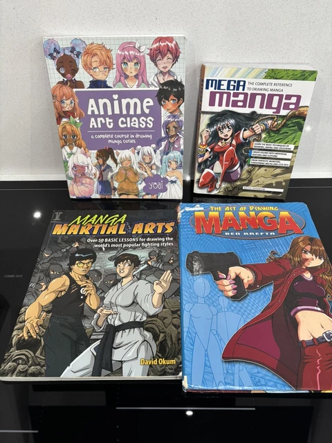 HOW TO DRAW Manga And Anime Book Bundle Martial Arts Cuties Kwaii Four ...