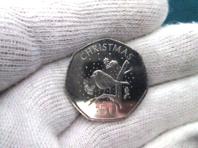 GIBRALTAR UNCIRCULATED CHRISTMAS 50P Coin 2009 Robin £74.50 - PicClick UK