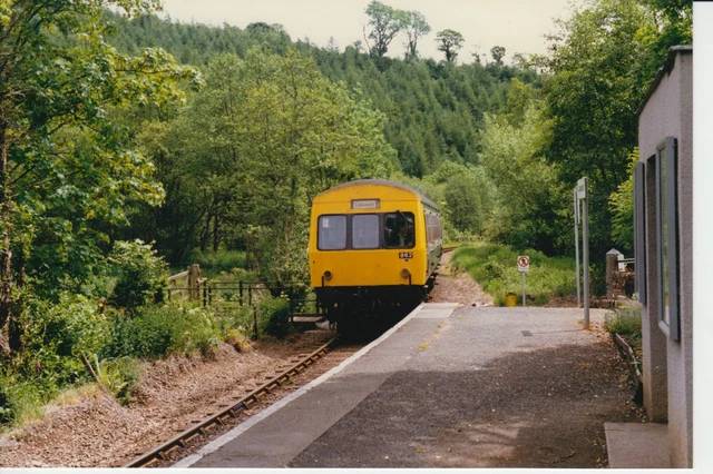 RAILWAY PHOTO DMU 51179 51570 @ Causeland Station 10/6/89 Looe ...
