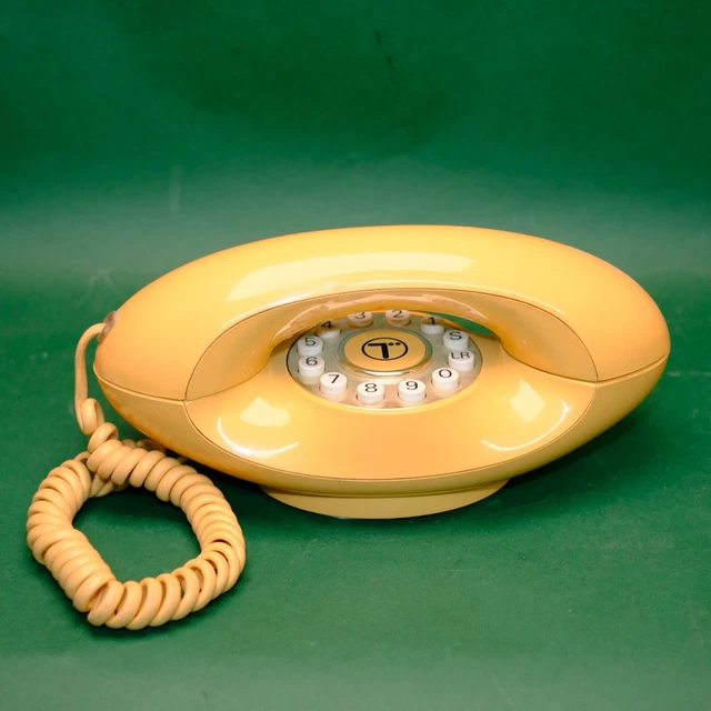 VINTAGE 1980S BT British Telecom Genie Landline Telephone Peach / Cream ...