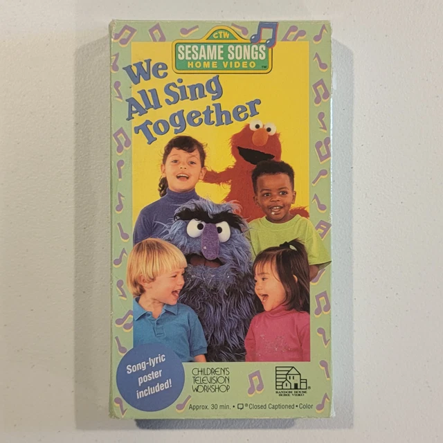 SESAME STREET - We All Sing Together (VHS 1993) Sesame Songs Home Video ...