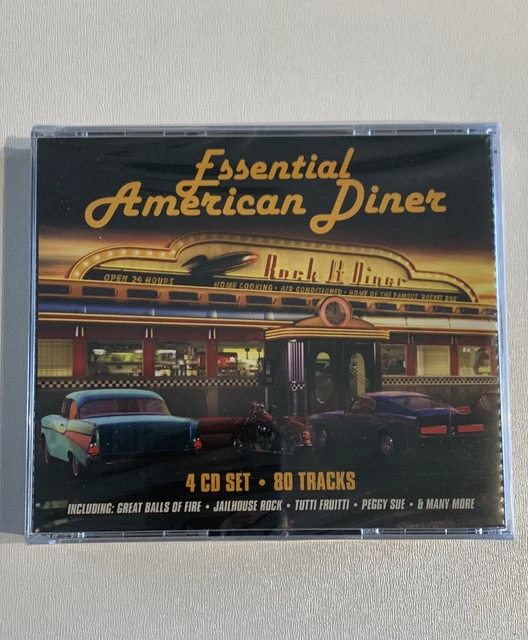 ESSENTIAL AMERICAN DINER CD 4-Disc Set 80 Tracks Oldies Rock N Roll ...