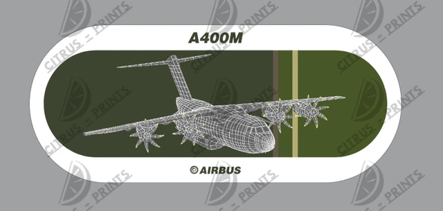 AIRBUS A400M MILITARY Aircraft Sticker Indoor/Outdoor Camo Wire Frame ...