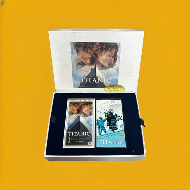 TITANIC WIDE SCREEN Collectors Edition VHS Box Set Prints + Script ...