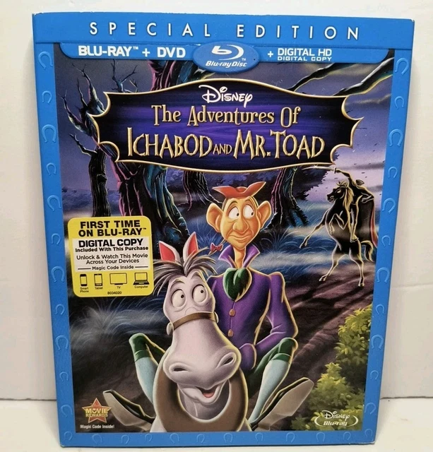 ADVENTURES ICHABOD & Mr Toad Blu-ray DVD Disney Canada $9.49 - PicClick CA