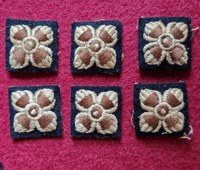 WW2 BRITISH ARMY Officer Rank Pips Set Captain Embroidered Crosses ...