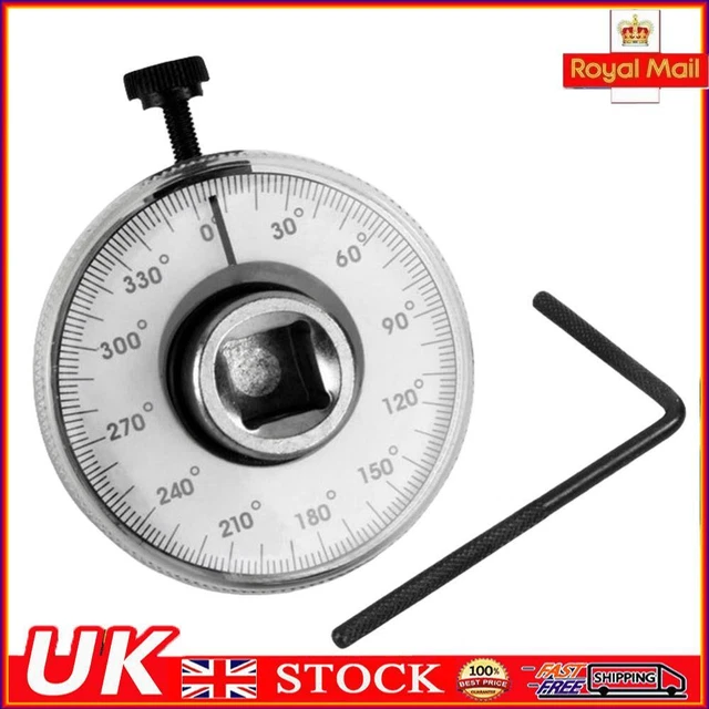 TORQUE WRENCH ANGLE Torque Gauge Spanner Adjustable Angle Measuring ...