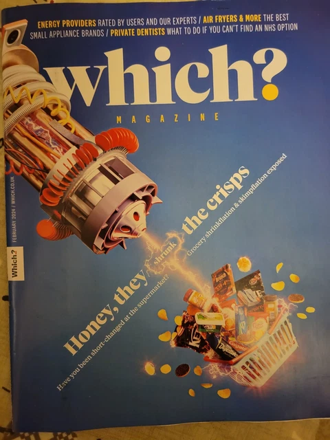 WHICH? MAGAZINE FEBRUARY 2024 with Which? Car Guide 2024 Supplement £6. ...