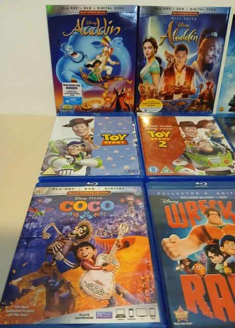 LOT OF 9 Disney Blu-ray Movies Toy Story Frozen Coco Cars Aladdin Wreck ...