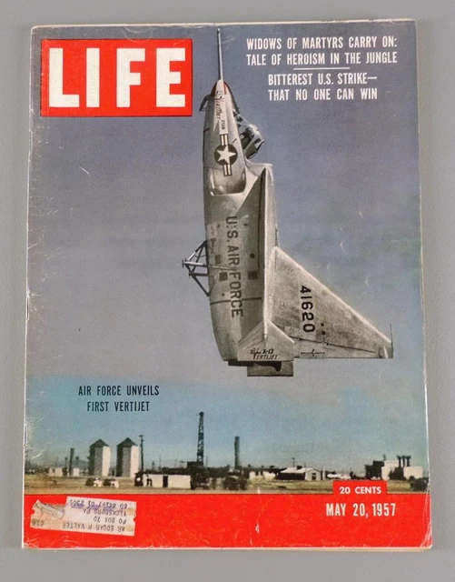 LIFE MAGAZINE MAY 20 1957 USAF X-13 VertiJet Herb Score Hit In Face ...