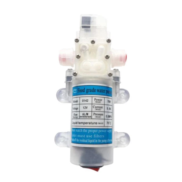 FOOD GRADE 12V 70W Fresh Water Pump Diaphragm Pump Self Priming Sprayer ...