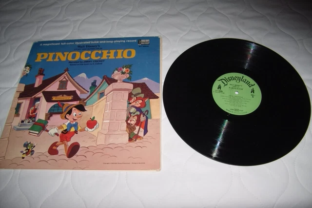WALT DISNEY PINOCCHIO Vinyl Record 1969 Disneyland Records ST-3905 LP ...