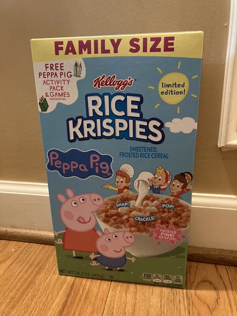 RARE PEPPA PIG Kellogg’s Rice Krispies LIMITED EDITION Cereal FAMILY ...