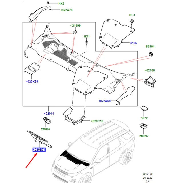 SUPPORT DE PANNEAU de capot LR RANGE ROVER VELAR L560 LHD LR028520 NEUF ...