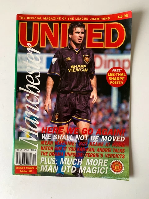 MANCHESTER UNITED OFFICIAL MAGAZINE Vol 1 No 10 FOOTBALL FANZINE ...
