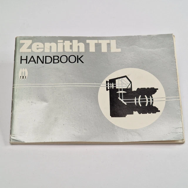 ZENITH TTL CAMERA Original Instructions Manual Handbook 1970s, English ...