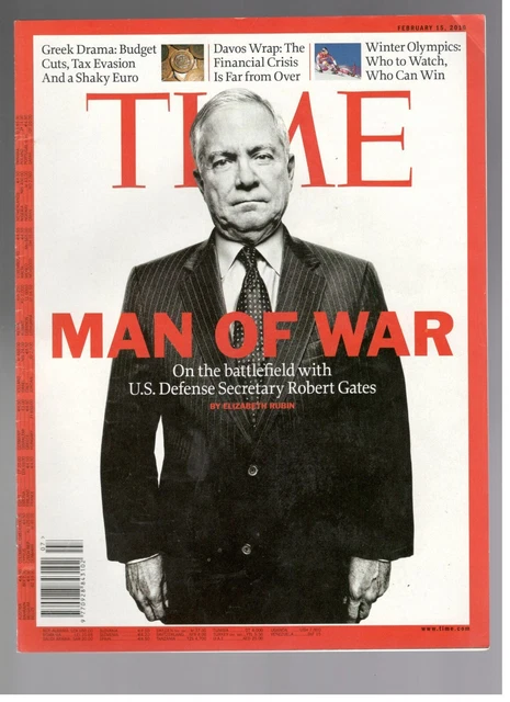 TIME MAGAZINE FEBRUARY 15, 2010 Secrétaire Defense U.S.Robert Gates Man ...