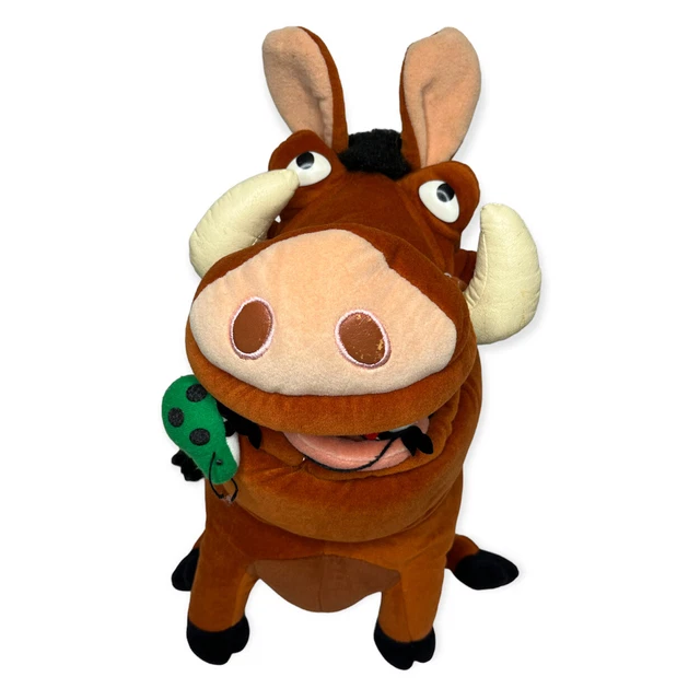 PUMBAA DISNEY STORE Lion King Pumba Warthog Grub Bugs 19" Stuffed ...