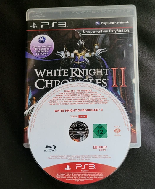 WHITE KNIGHT CHRONICLES II 2 Promo Press Disc Jeu PS3 RPG PlayStation 3 ...
