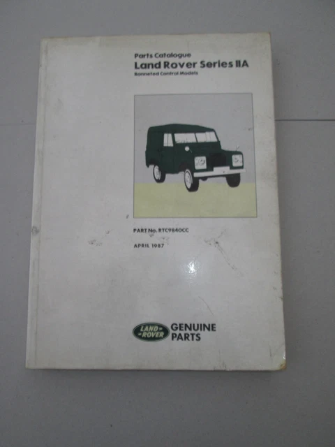 GENUINE LAND ROVER Series 2A parts catalogue £20.00 - PicClick UK