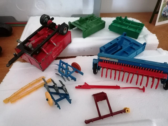 ÉPAVE SEMOIR REMORQUE charrue BRITAINS TRACTEUR 1/32 AGRICOLE FERME ...