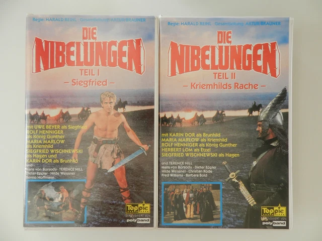 2 VHS VIDEO Kassetten Die Niebelungen Siegfried Kriemhilds Rache Karin Dor 1 + 2 EUR 19,90 ...