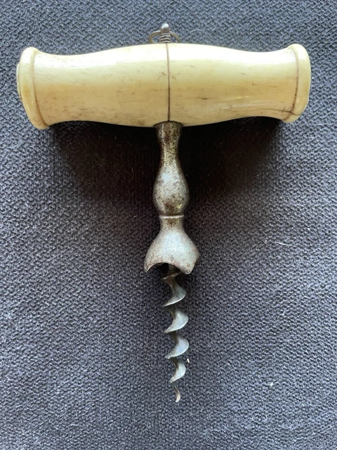 TIRE BOUCHON OLD English corkscrew sacacorcho cavatappi Korkenzieher 19 ...