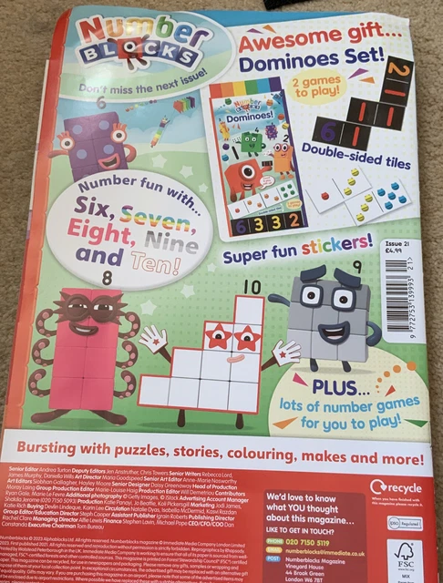 CBEEBIES NUMBERBLOCKS MAGAZINE #21 With Number Blocks 26 -29 £13.50 ...