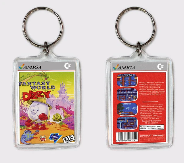 FANTASY WORLD DIZZY Commodore Amiga Keyring $6.00 - PicClick AU