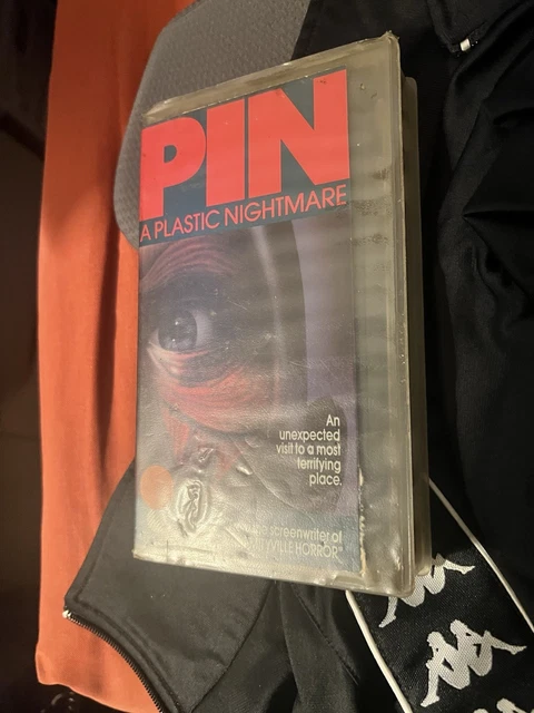 VINTAGE 1988 PIN Plastic Nightmare VHS Horror Gore Cult Classic Video ...