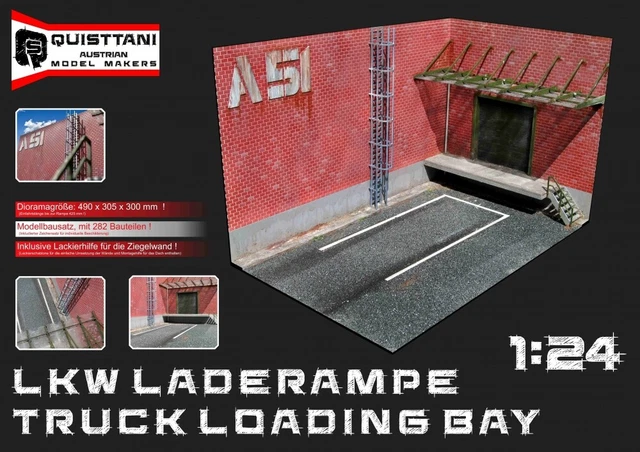 QUISTANI DIORAMA TRUCK Loading Ramp/Truck Loading Bay Complete Kit for ...