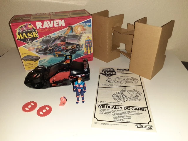 KENNER M.A.S.K. RAVEN w Calhoun Burns, Gulliver Mask 1986 Vintage ...