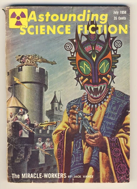 JULY 1958 ASTOUNDING Science Fiction Magazine Jack Vance Kelly Freas ...