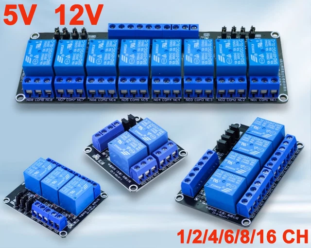5V/12V RELAY BOARD Module Optocoupler LED for Arduino PiC ARM 1/2/4/6/8 ...