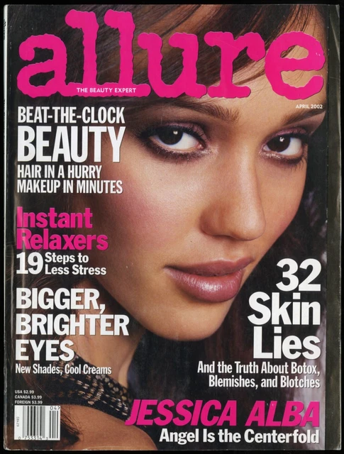 APRIL 2002 ALLURE Magazine, Actress Jessica Alba, Beauty, Hair, Makeup ...