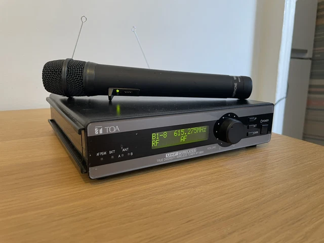 TOA WT-5800 RECEIVER + WM-5525 Wireless Microphone System VGC £208.20 ...