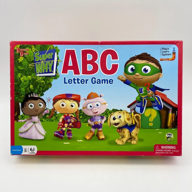 SUPER WHY ABC Letter Game Board PBS kids Finger Puppets The Power To ...