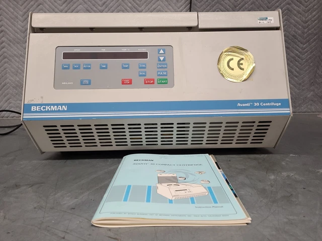 BECKMAN AVANTI 30 Haut Débit Compact Benchtop Centrifuge Et ; Manuel ...