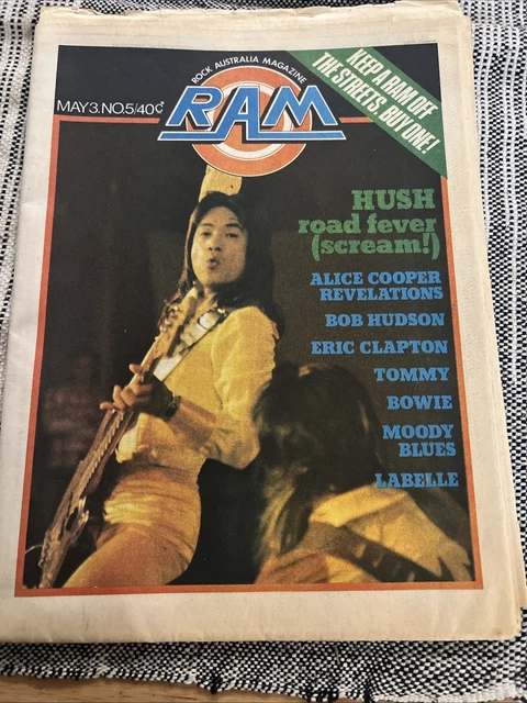 RAM MAGAZINE AUSTRALIA No5 May 3 1976 Hush Alice Cooper Eric Clapton ...