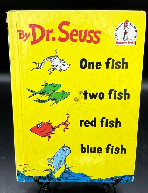 VINTAGE DR SEUSS One Fish Two Fish Red Fish Blue Fish First Edition ...