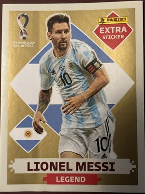 LIONEL MESSI GOLD Extra Sticker Qatar World Cup 2022 Panini £174.36 ...