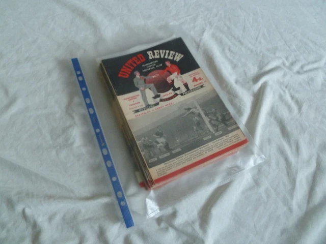 MY PRIVATE COLLECTION of 1950 's Manchester United football progs 45 in ...