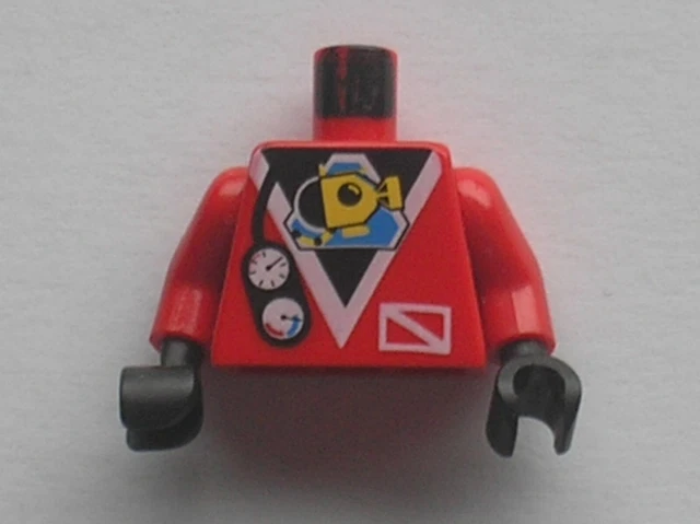 LEGO RED TORSO Divers Submarine Logo 973px51c01 Minifig div017b div015a ...