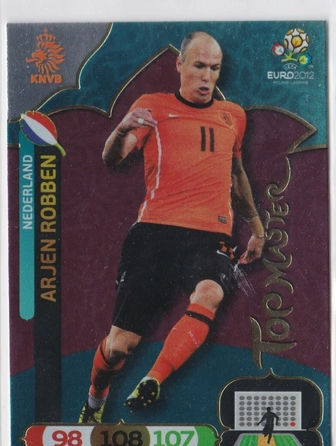 ARJEN ROBBEN TOP Master Panini Adrenalyn Euro 2012 Mint Netherlands $6. ...